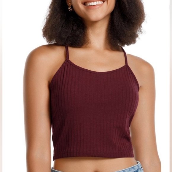 Bozzolo | Tops | Bozzolo Cropped Maroon Top | Poshmark